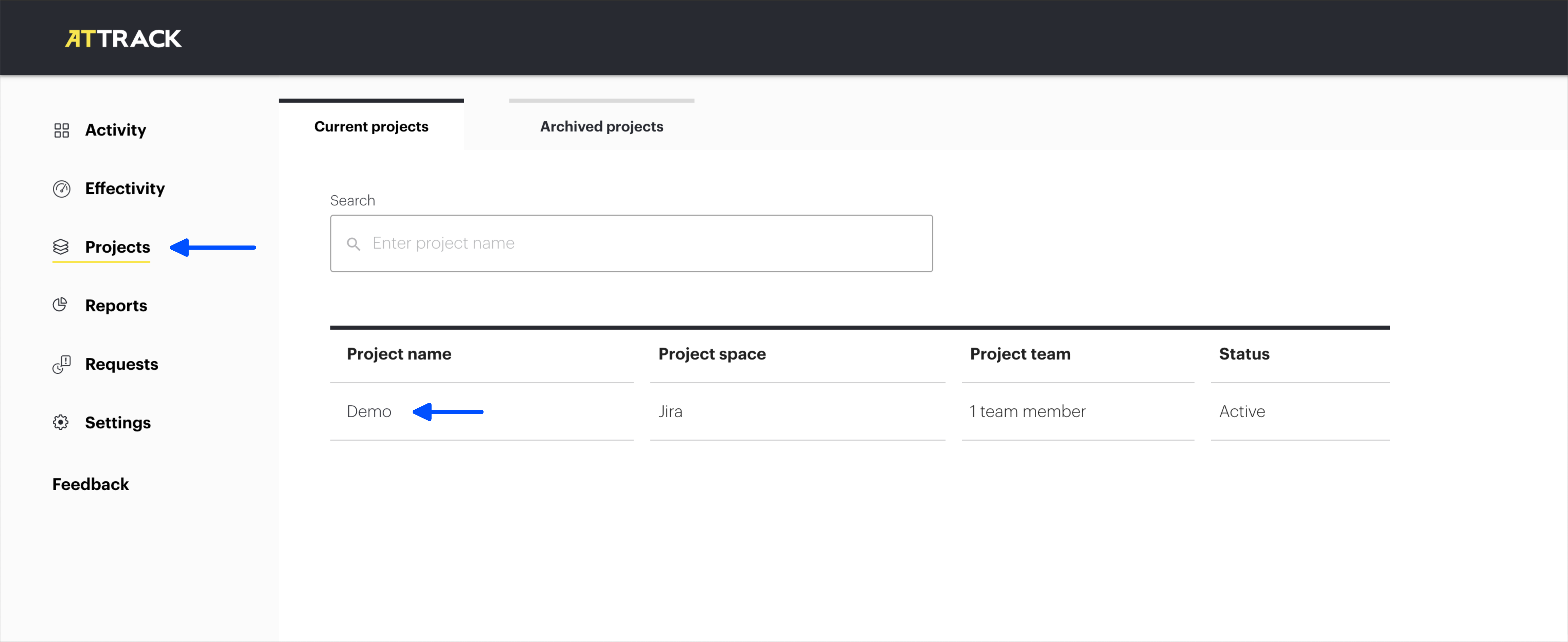 Connecting The Jira Project AtTrack